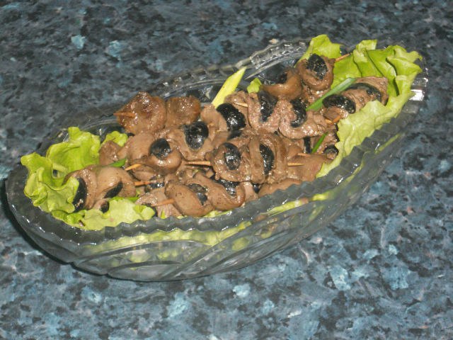 куриные сердца фаршированные маслинами.. куриные сердца ... | Моя кухня ...