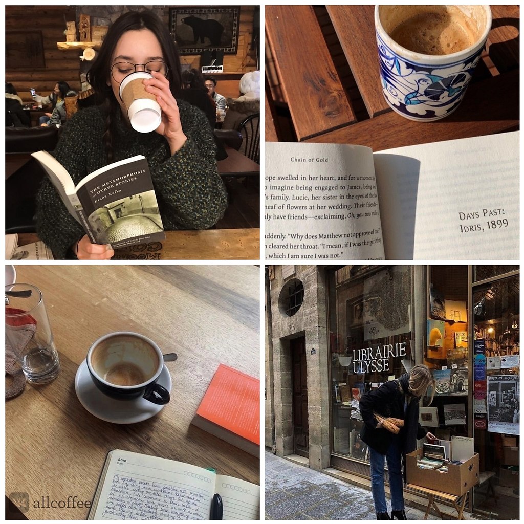 С чашкой кофе в руке куда интереснее читать всякие разные книги ...